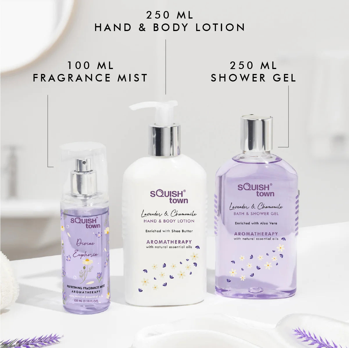 Lavender & Chamomile - Body Care Bundle – Squish Town Private Limited