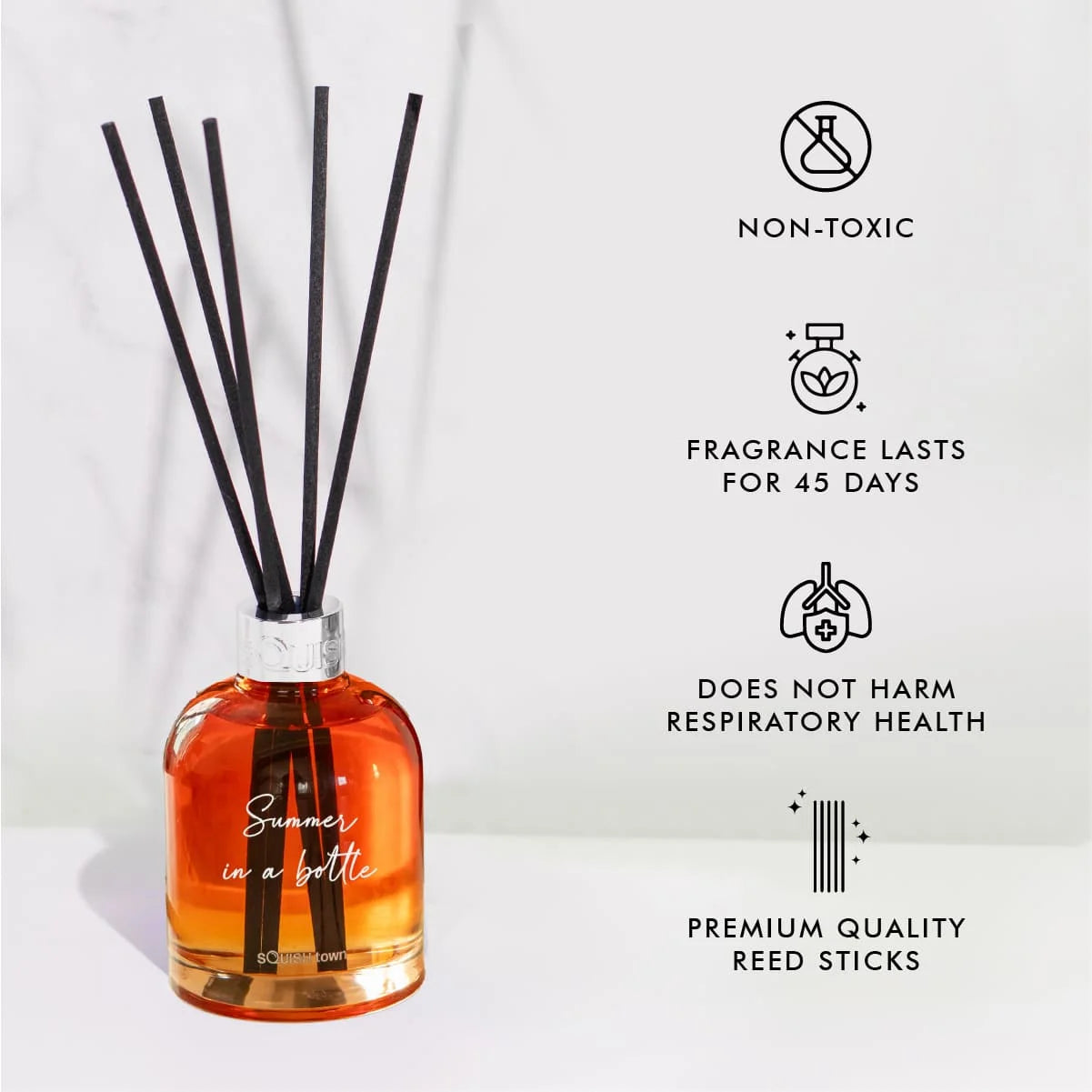 Summer in a bottle Reed Diffuser 200ml – Squish Town Private Limited